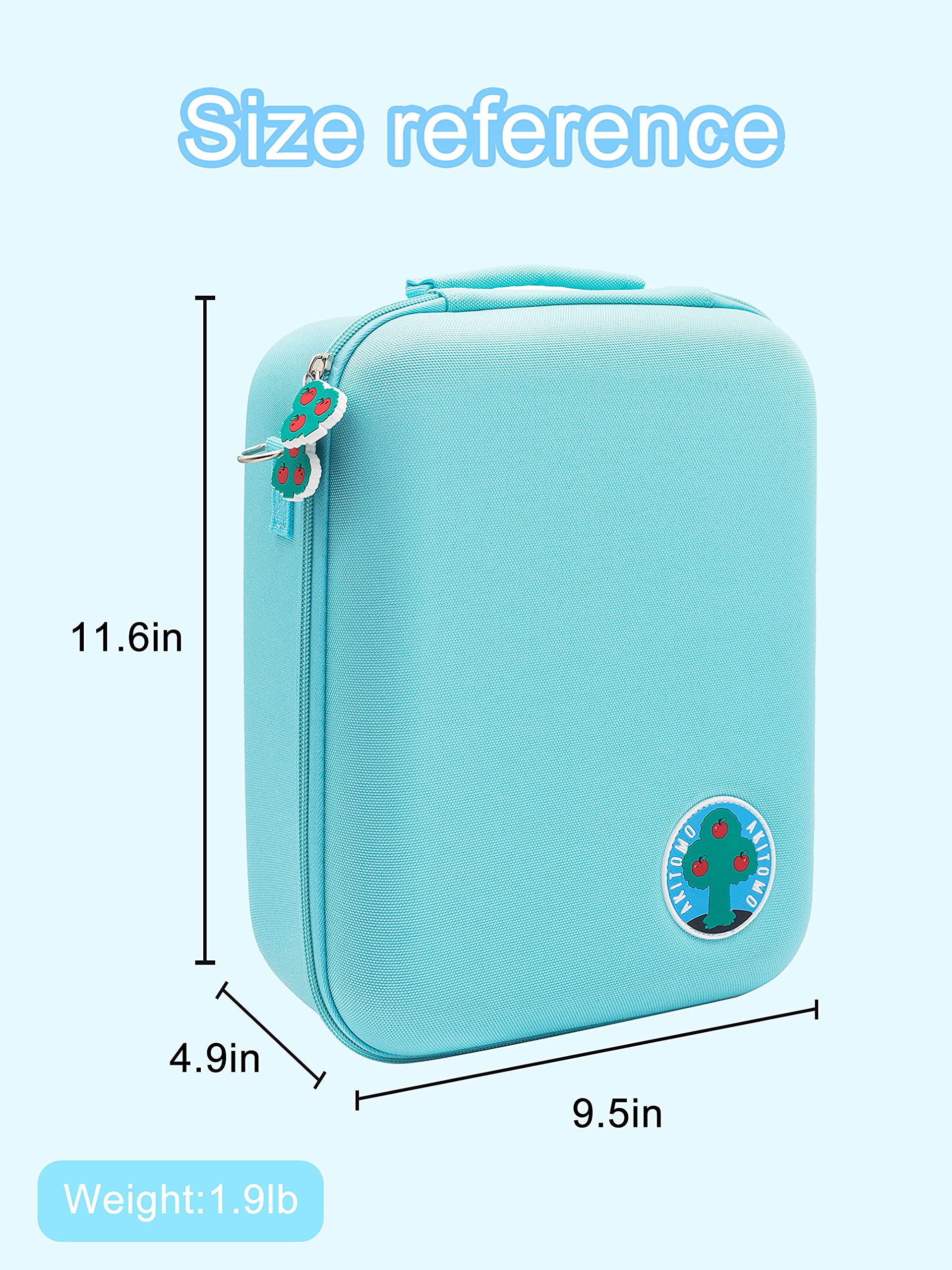 BRHE Cute Travel Carrying Storage Case for Nintendo Switch/Switch OLED Model Large Hard Portable Bundle Console Accessories Kit with Glass Screen Protector and Thumb Caps (Blue)