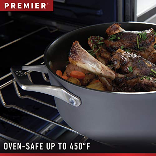 Calphalon Premier Hard-Anodized Nonstick Cookware, 12-Inch Fry Pan with Cover
