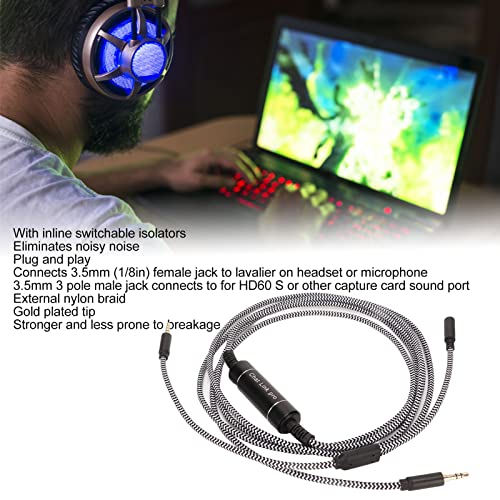 Chat Link Cable, External Nylon Braid Replacement Chat Link Cable Plug and Play 110.2in for HD60 X for Game Card for HD60 S