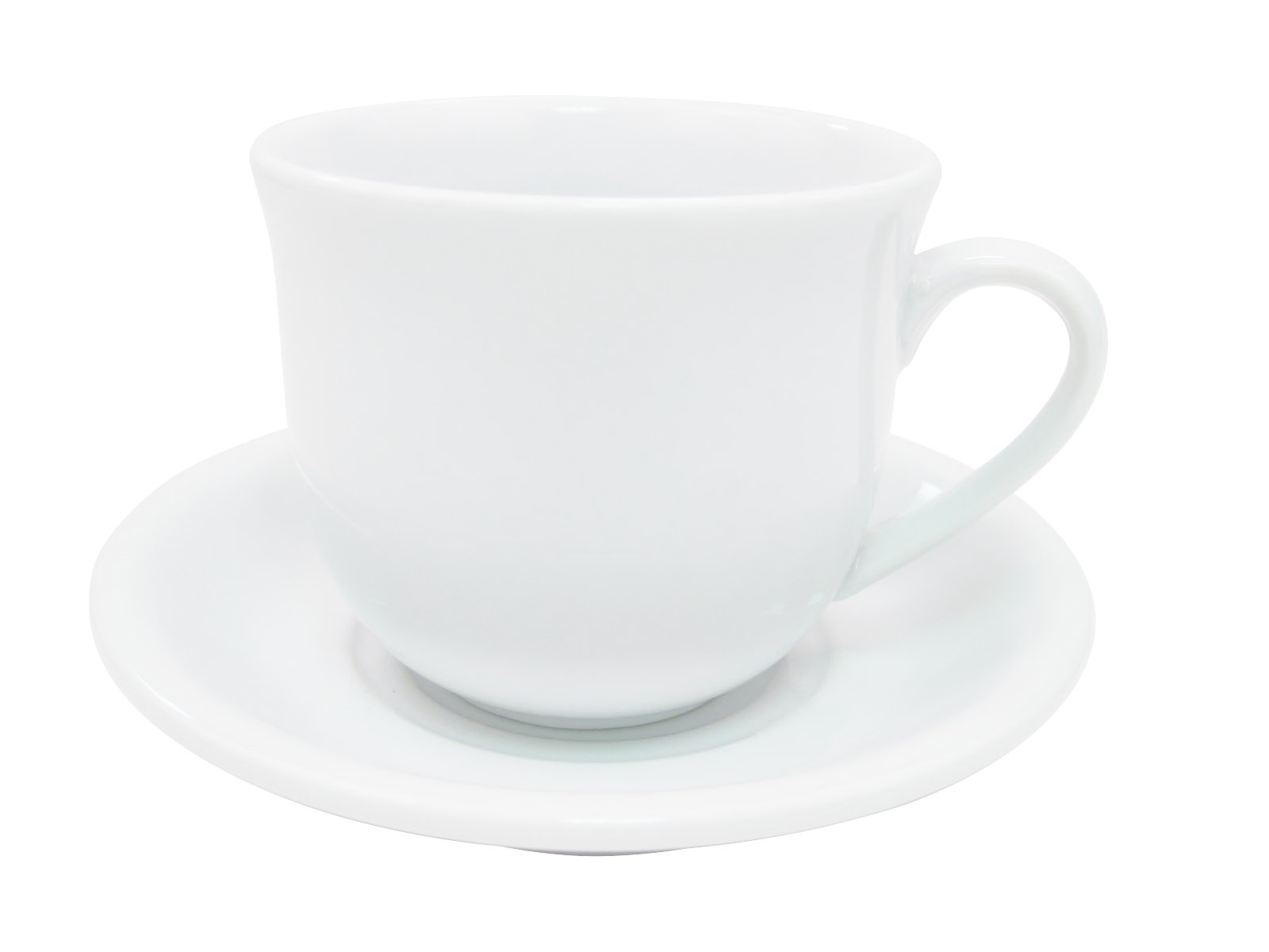 CAC China RCN-2 Clinton Rolled Edge 6-Inch Super White Porcelain Saucer, Box of 36