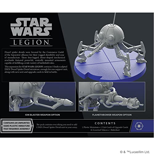 Star Wars: Legion DSD1 Dwarf Spider Droid Unit Expansion - Tabletop Miniatures Game, Strategy Game for Kids and Adults, Ages 14+, 2 Players, 3 Hour Playtime, Made by Atomic Mass Games