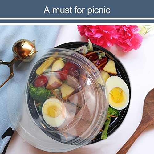 DODHEG 30 Pcs 34 Ounce Meal Prep Bowls with Lids, Kitchen Prep Containers, Take Away Containers, for kitchen, Picnics, Salad etc.