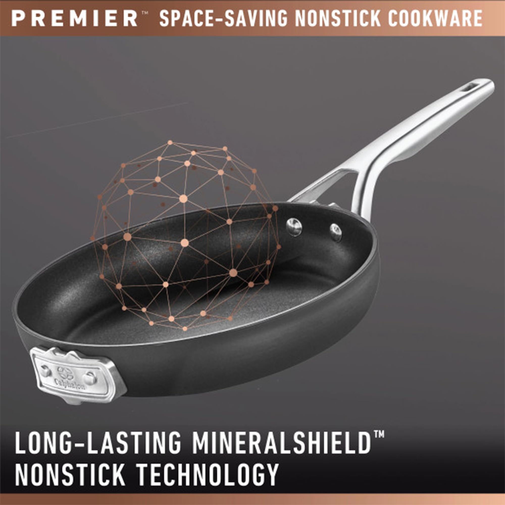 Calphalon Premier Space-Saving 5 Quart Hard-Anodized Aluminum Oven & Dishwasher Safe Dutch Oven with Tempered Lid & MineralShield Nonstick Technology