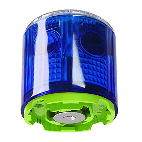 LEDHOLYT Solar Strobe Warning Light, Strong Magnetic Base Solar Emergency Strobe Warning Light, Automatic Turn on Safety Road Construction Traffic Strobe Light (Blue)