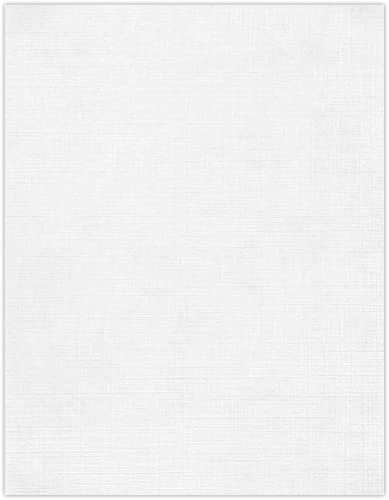 LUXPaper 8.5" x 11" Cardstock | Letter Size | White Linen | 100lb. Cover (183lb. Text) | 50 Qty