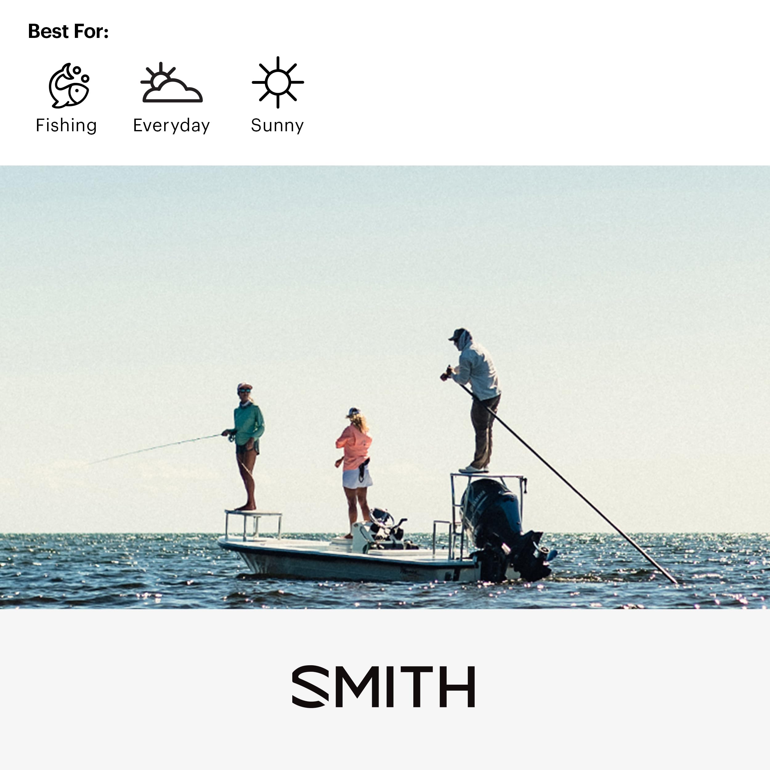 SMITH Barra Sunglasses with ChromaPop Lens Technology – Polarized Performance Sports Active Sunglasses for Watersports, Fishing & More – For Men & Women