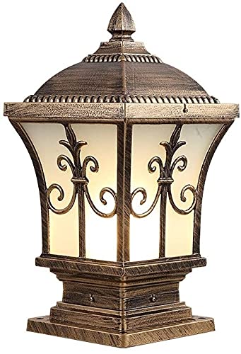 Outdoor garden lights Bonnik Fashion Outdoor Column Headlight Waterproof Pillar Lamp Fence Wall Sconce Exterior Landscape Lighting Fixture Lawn Pillar Lamp For Home Balcony Yard Villa Garden Pool Edge