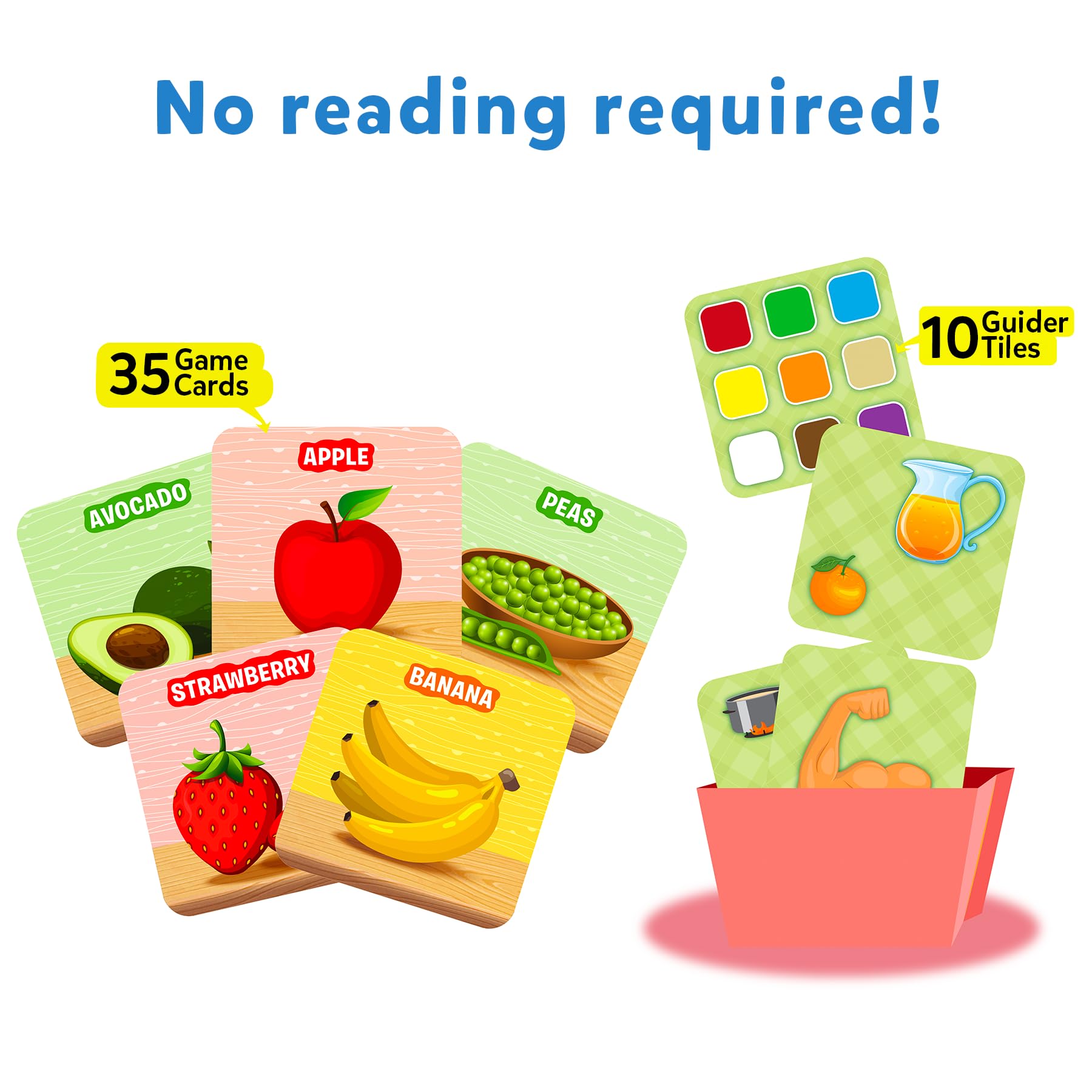 Skillmatics Guess in 10 Junior Animal Kingdom & Food We Eat Bundle, Fun Family Games, Ages 3 to 6