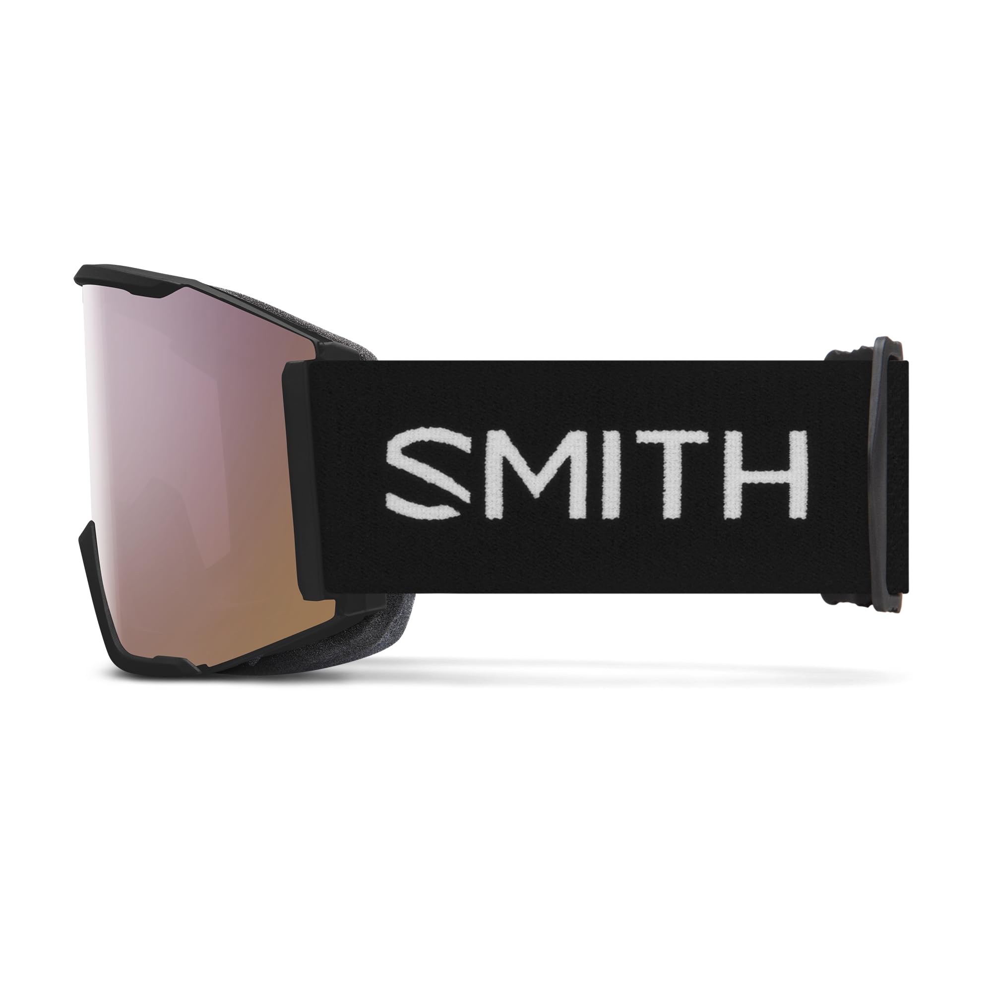 SMITH Squad MAG Goggles with ChromaPop Lens – Performance Snowsports Goggles with Easy Lens Change Technology for Skiing & Snowboarding – for Men & Women – Black + Everyday Rose Gold Mirror Lens