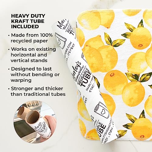 Marley's Monsters UNpaper Towels - 12 Count roll, Reusable Paper Towels Cotton, Tree Free (Bees and Plants)