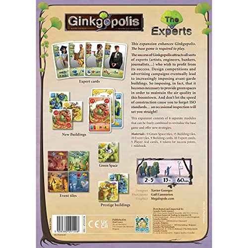 Pearl Games Ginkgopolis The Experts Board Game Expansion | Competitive Worker Placement Strategy Game| Average Playtime 45 Minutes | Made by Pearl Games, GINK02