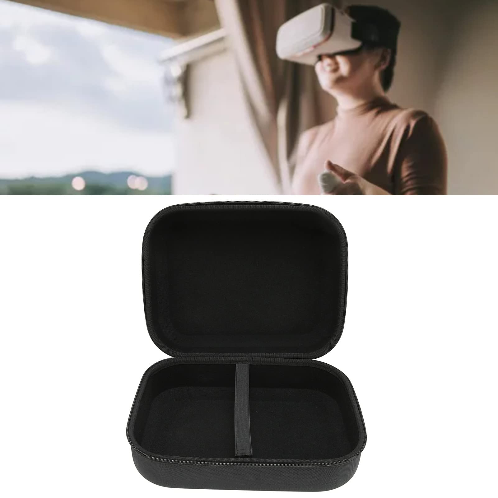 Bolsa rígida de faixa de cabeça VR, estojo de transporte de Fone de ouvido VR portátil para evitar arranhões Leve para Quest 2