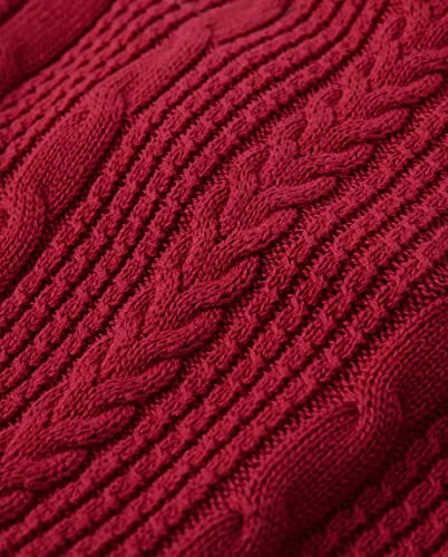 Gymboree Baby Girls and Toddler Long Sleeve Cable Knit Sweaters Shirt, Salsa Red, 4T US