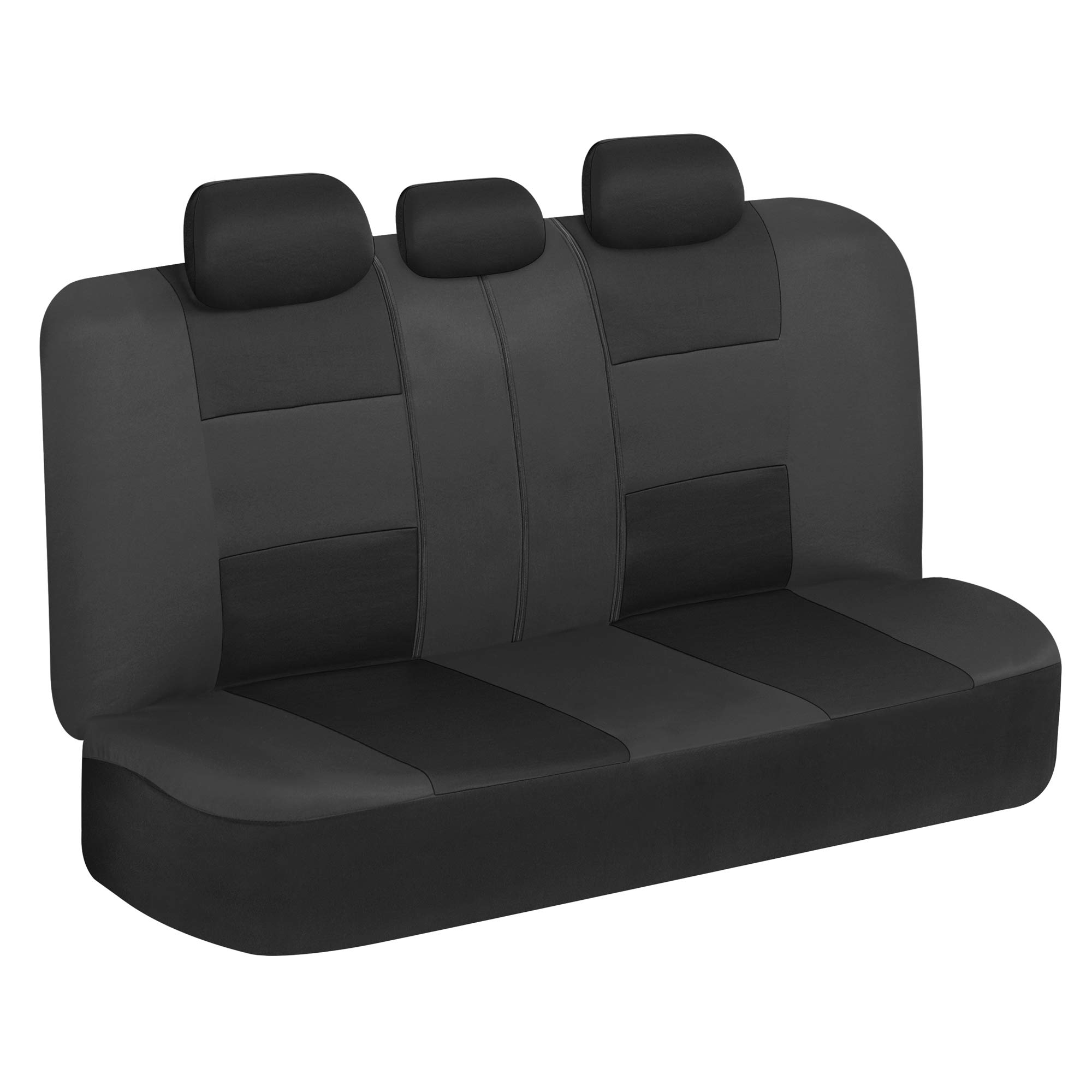 BDK PolyPro Car Seat Covers Full Set in Reverse Charcoal β Front and Rear Split Bench Seat Covers for Cars, Easy to Install, Accessories for Auto Trucks Van SUV