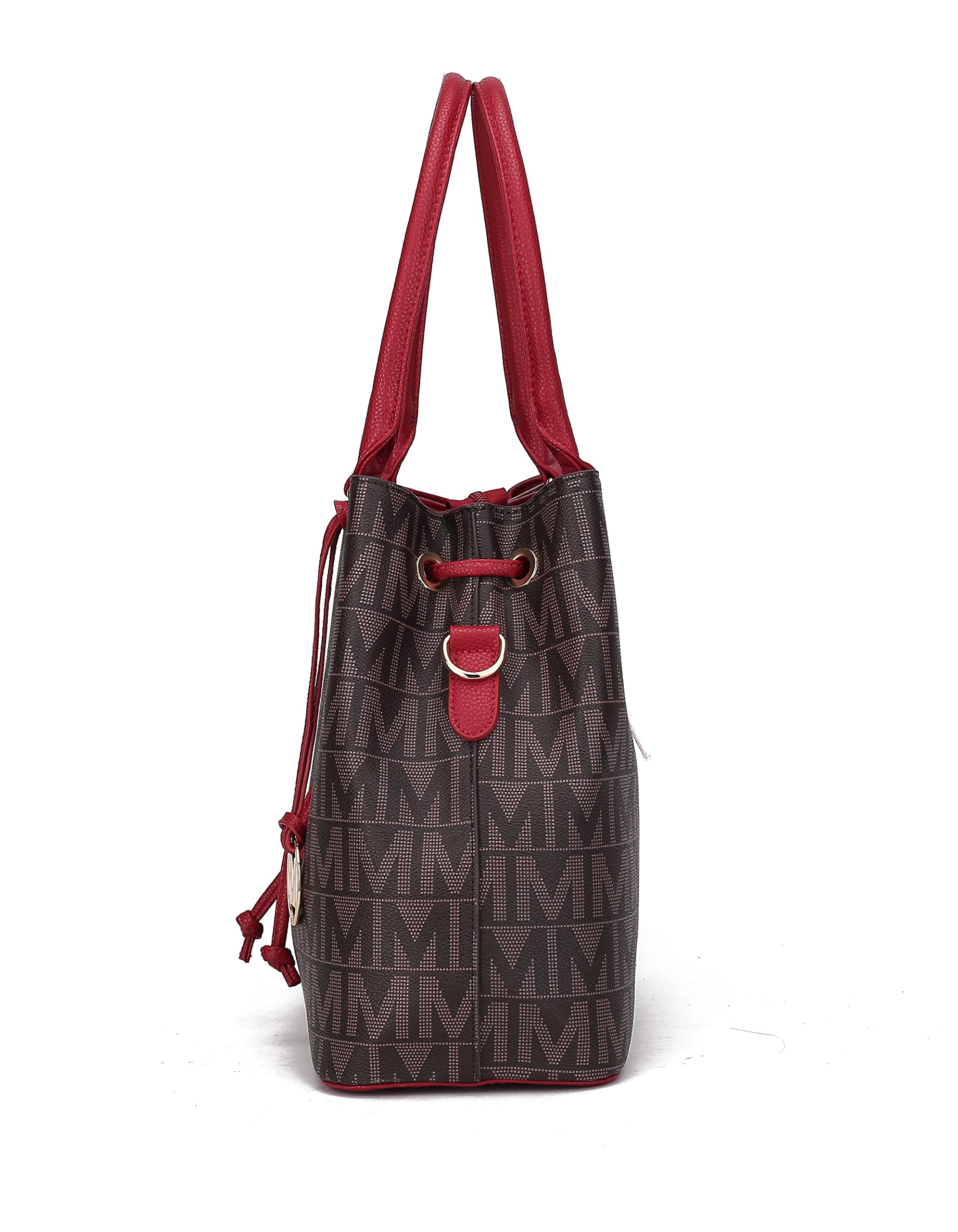 MKF Collection Shoulder Bag for Women, PU Leather Pocketbook Top-Handle Crossbody Purse Tote Satchel Handbag Navy Blue