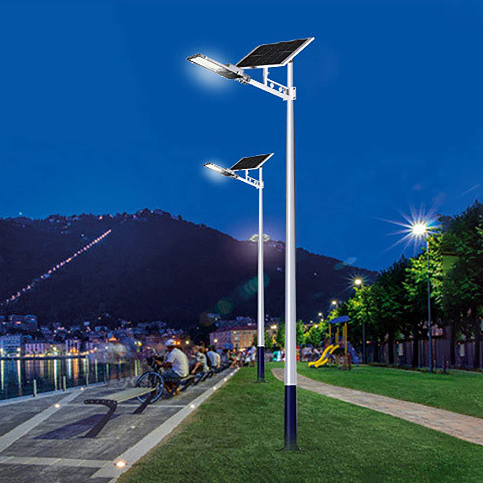Super Bright Solar Light Dusk to Dawn Solar Street Light Country Home Outdoor Garden Light Outdoor Waterproof Wall Light with Remote Control-500w