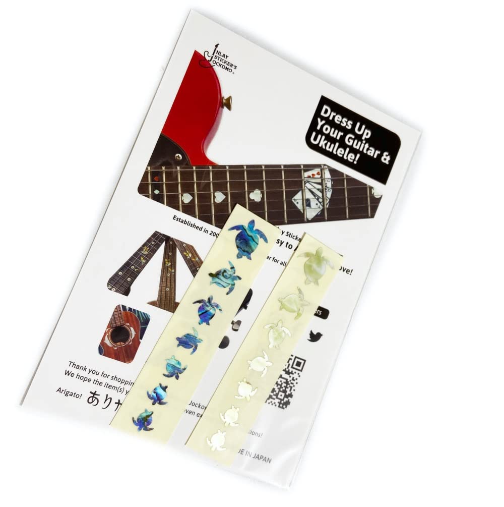 Inlay Sticker Fret Markers for Ukuleles - Sea Turtles/Honus (2 Colours Set)