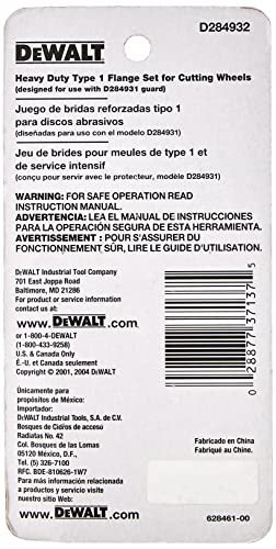 DEWALT Angle Grinder Flange Set for Type 1 Wheels (D284932), Large