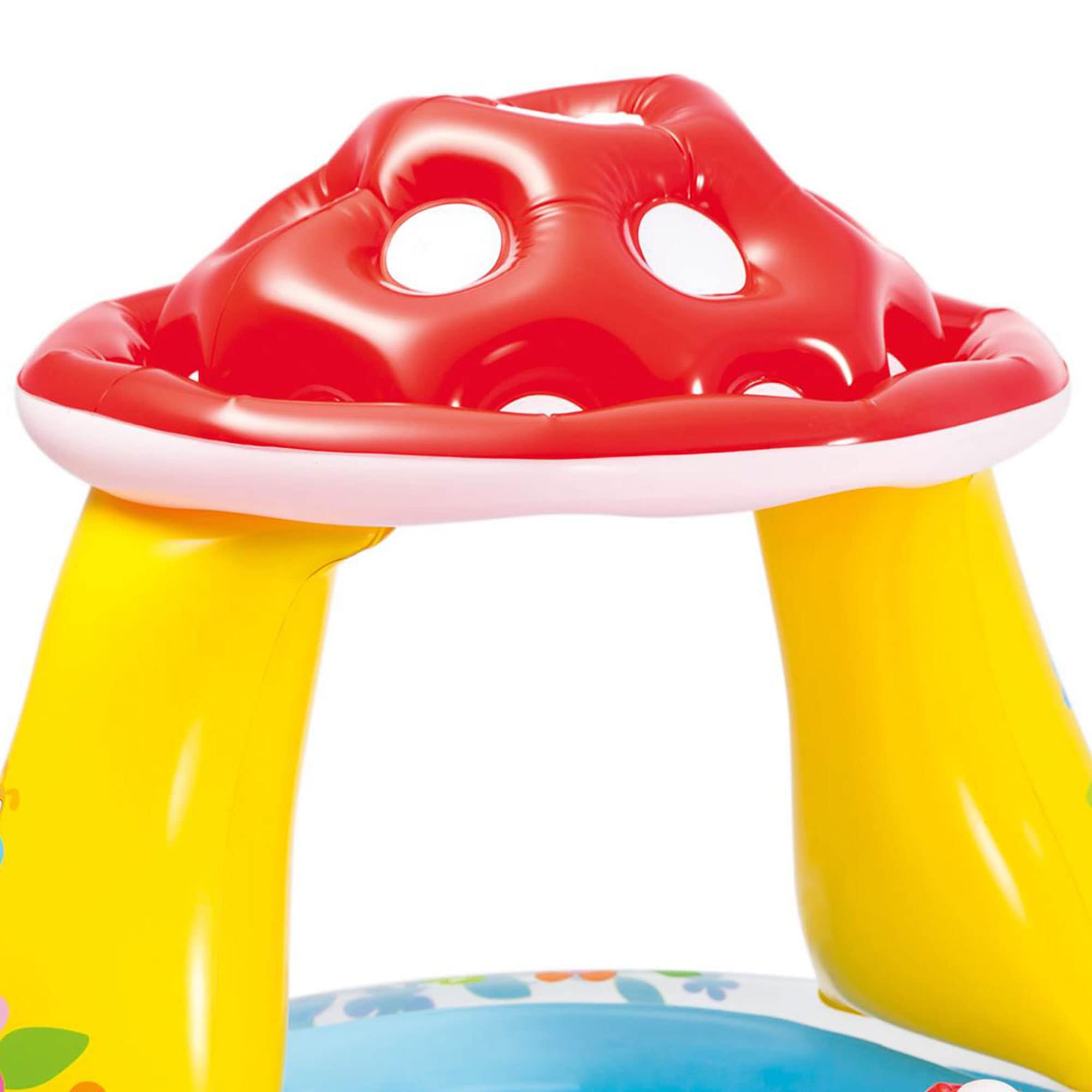 INTEX 57114EP Mushroom Baby Pool: Built-In Mushroom Shade β Soft Inflatable Floor β Durable Vinyl β Ages 1-3 β 40" x 35"