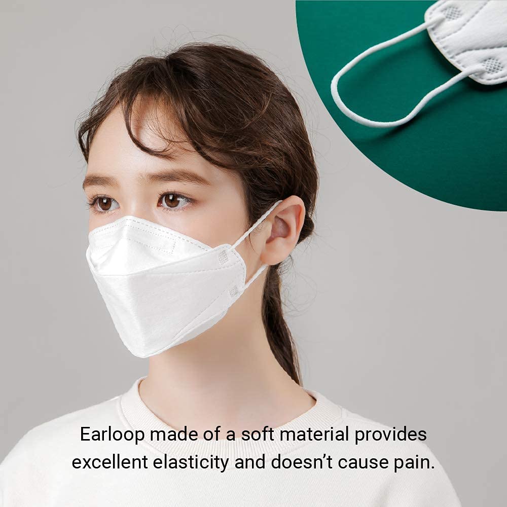 Dr.Puri [20 Pack] New Micro-Dust Protection Face Premium Mask (KF94) White Medium