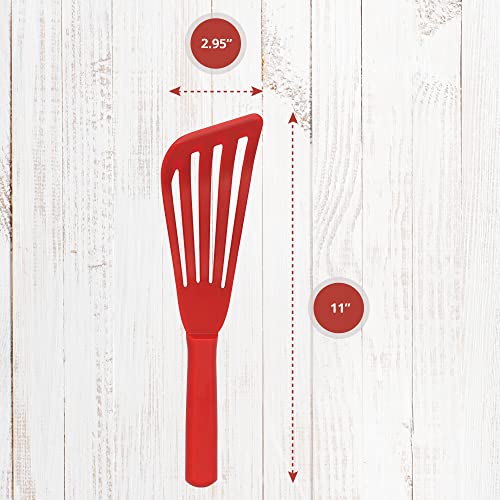 Maine Man Non-Stick Angled Fish Turner Slotted Spatula, Silicone with Stainless Steel Core