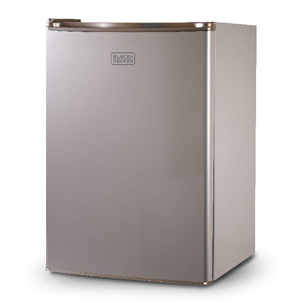 BLACK+DECKER BCRK25V Compact Refrigerator Energy Star Single Door Mini Fridge with Freezer & EM720CB7 Digital Microwave Oven with Turntable Push-Button Door, Child Safety Lock