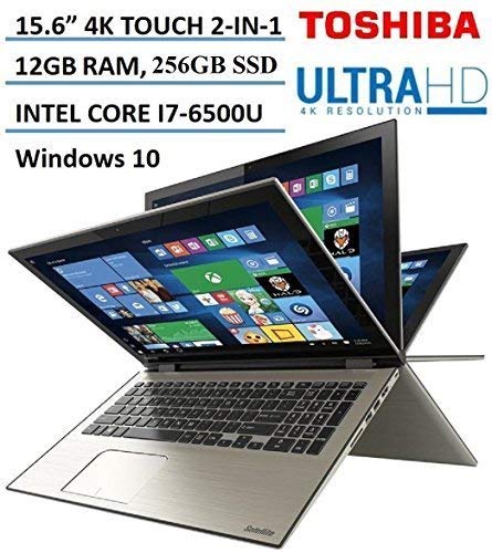 Toshiba - Satellite Radius 2-in-1 15.6" 4K Ultra HD Touch-Screen Laptop - Intel Core i7 - 12GB Memory - 256GB SSD - Carbon Gray