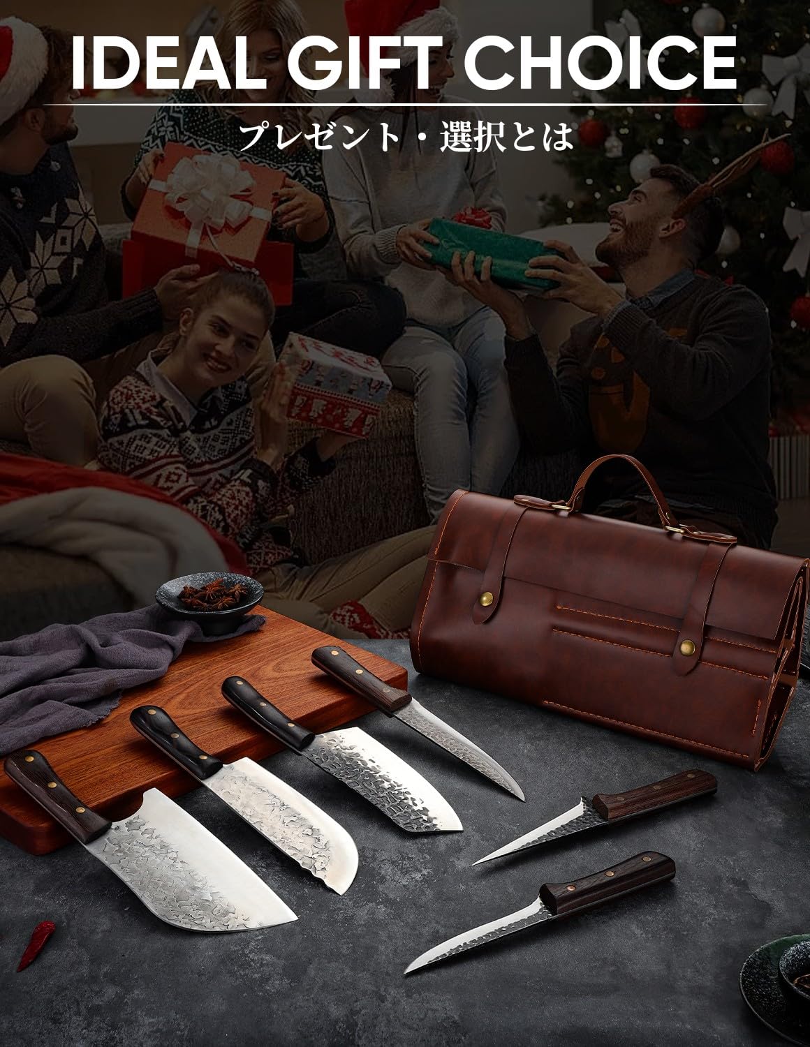 DRAGON RIOT Chef Butcher Knife Set for Meat Cutting with Roll Bag, 12 PCS Japanese Forged Chef Knives Set for Men and Women Gift for Men