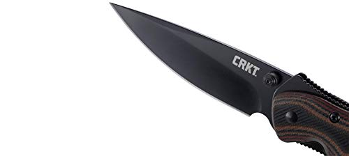 CRKT Endorser EDC Folding Pocket Knife: Assisted Opening Everyday Carry, Black Blade, Thumb Stud, Liner Lock, Two Tone G10 Handle, Pocket Clip 1105K