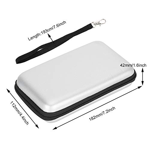 Bright Storage Bag, Portable Storage Bag Layer Nylon Compartments Rubber Frame Scratch Flannelette with PU for Ndsill/Nintendo 3dsxl