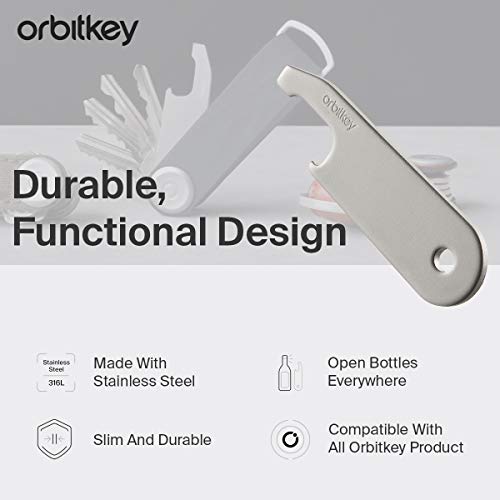 Orbitkey Bottle Opener for Key Organizer or Key Ring | Slim Profile Design, Easy to Take with You, Opens Bottles Everywhere | Compatible with Orbitkey Key Organizer & Key Ring