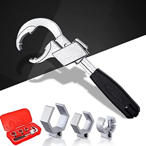 Drkicsy Universal Adjustable Double-ended Wrench, Multipurpose Bathroom Sink Wrench Set, Universal Bathroom Faucet Sink Water Pipe Wrench, Large Opening Adjustable Wrench Special Repair Tool (Boxed)