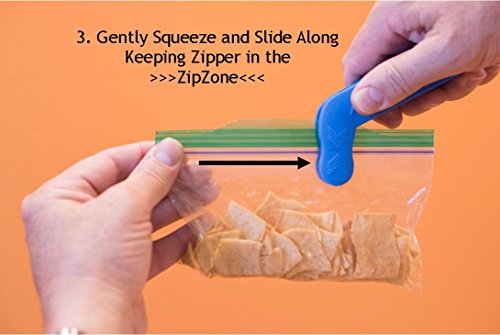 ZipSealer- The Original Zipper Lock Bag Sealer. The Easiest & Fastest Way To Seal Zipper Lock & Zip Top Bags. Patented. (Red)