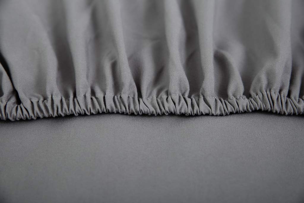 Belsden 3 Pack Microfiber Durable Crib Sheets Fitted, Silky Soft Smooth Breathable Baby Sheets Set for Boys Girls, 28''x 52'' Fits Standard Crib and Toddler Mattresses, White + Gray + Lt Gray