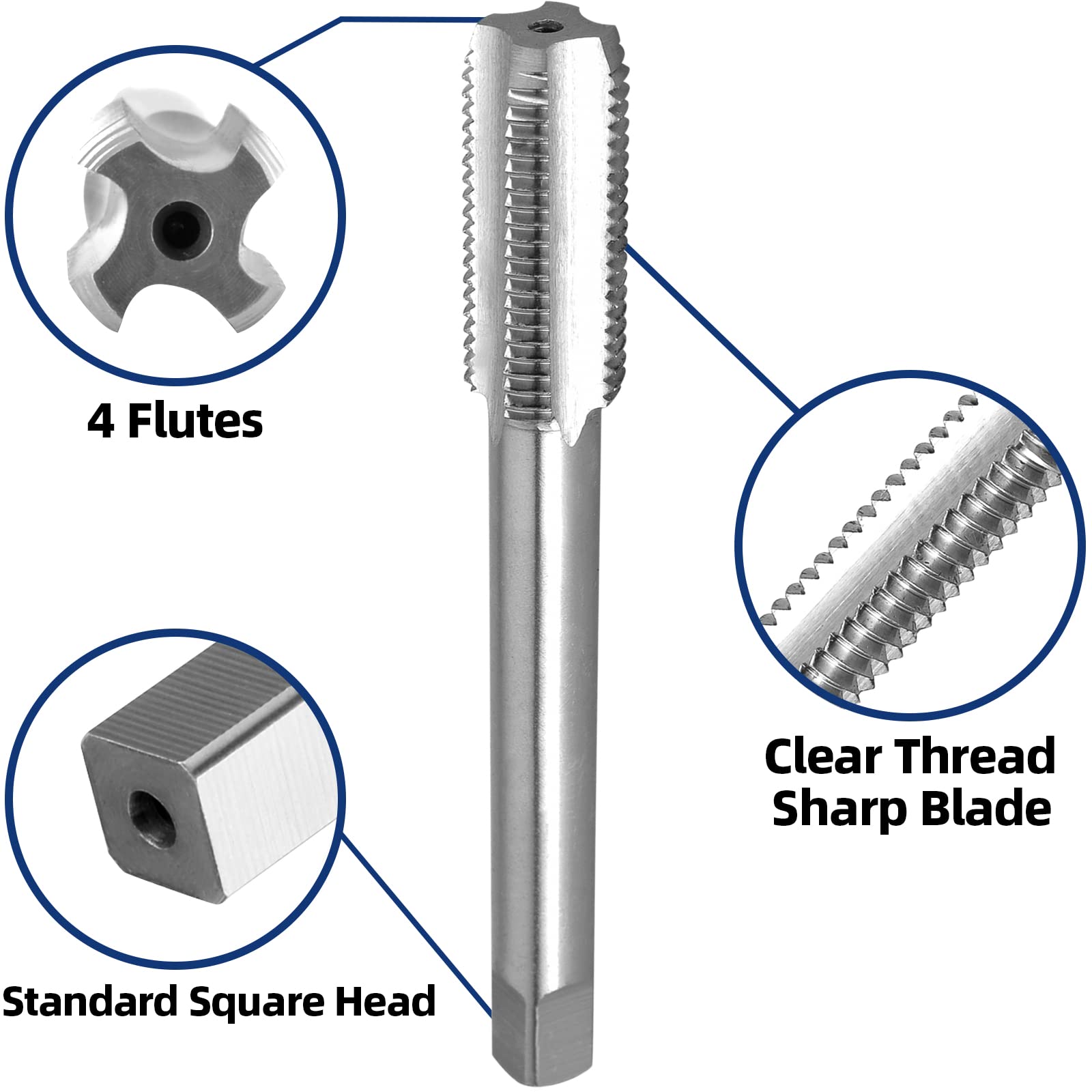 Burkit 1/2"-28 UNEF Tap and Die Set, Right Hand 1/2 x 28 HSS Machine Thread Tap Die Set