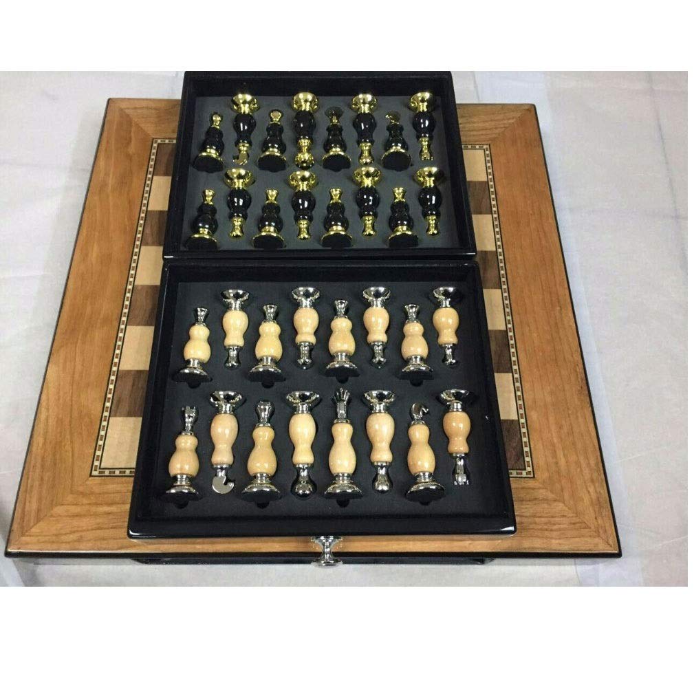 Chess Set Exquisite Furniture Decoration Chess with Unfoldable Chess Board Suitable for Children and Adults Over 3 Years Old