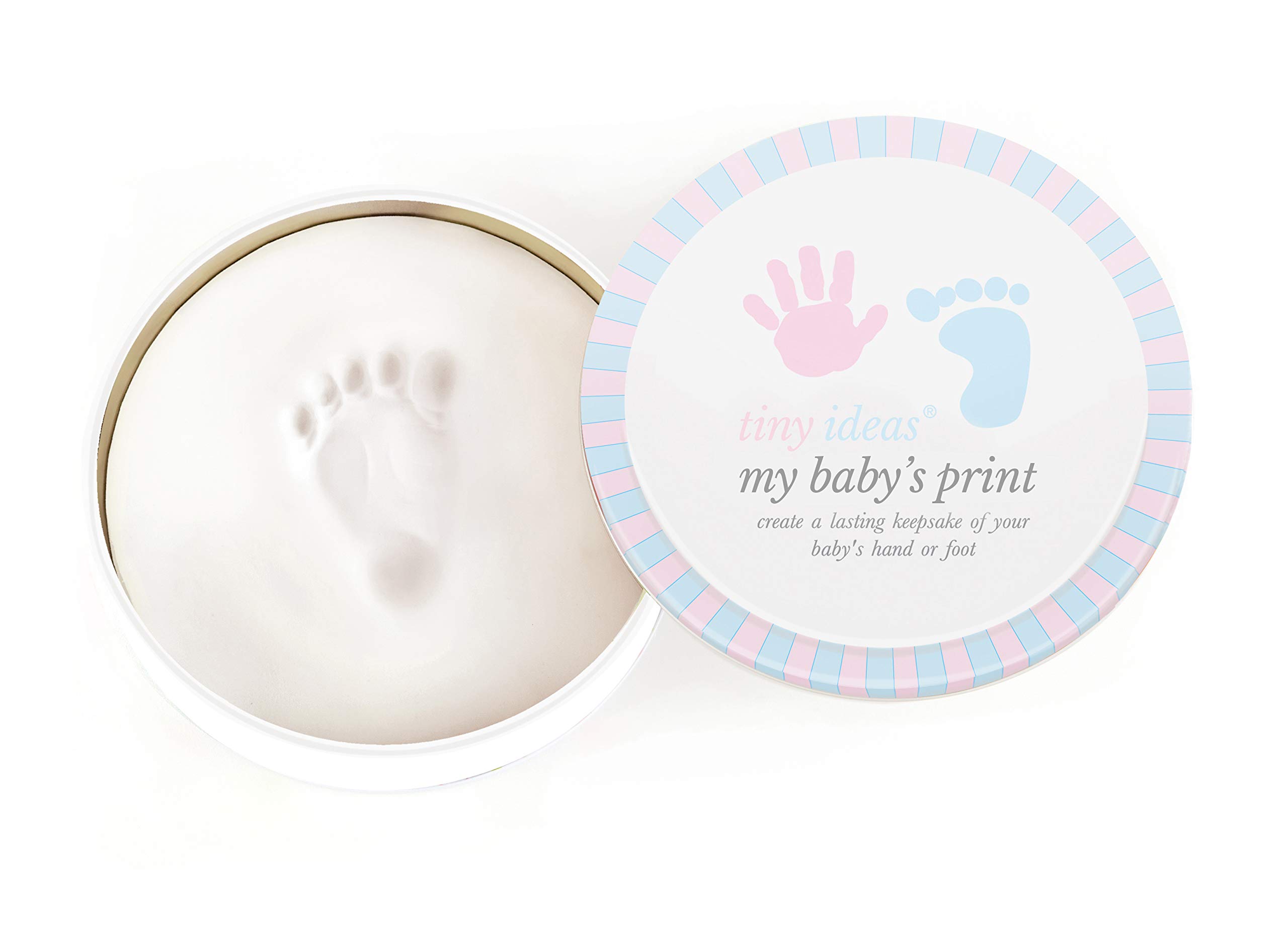 Tiny Ideas Easy to Use Handprint Tin, Pink