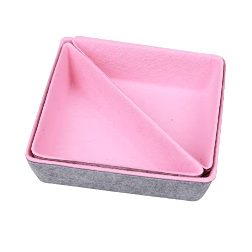 TALEVT Felt Storage Bins,1 Set with 3pcs Storage Container,Felt Drawer Organizer,Bedroom Closet Organization for Small Things