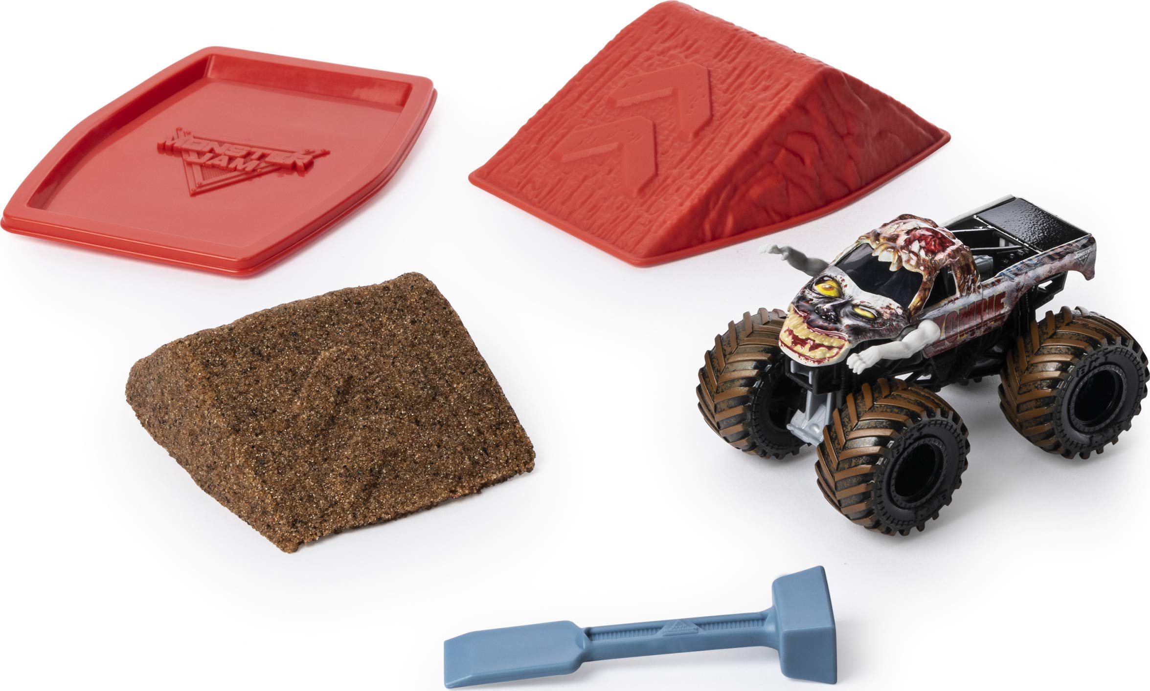 Monster Jam, Zombie Monster Dirt Starter Set, Featuring 8oz of Monster Dirt and Official 1:64 Scale Die-Cast Truck