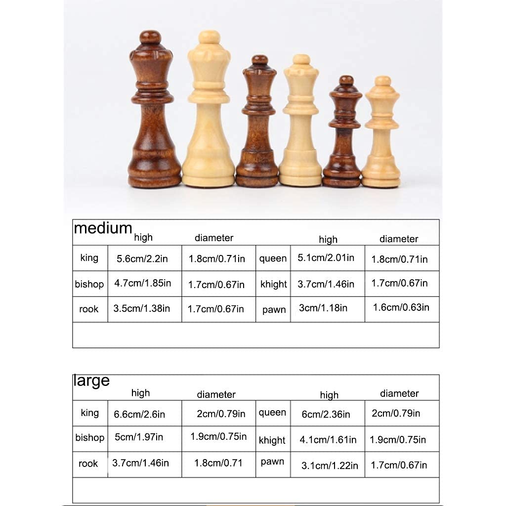 Chess Set Wooden Magnetic Set with Portable Folding Chessboard for Study Family Party Game