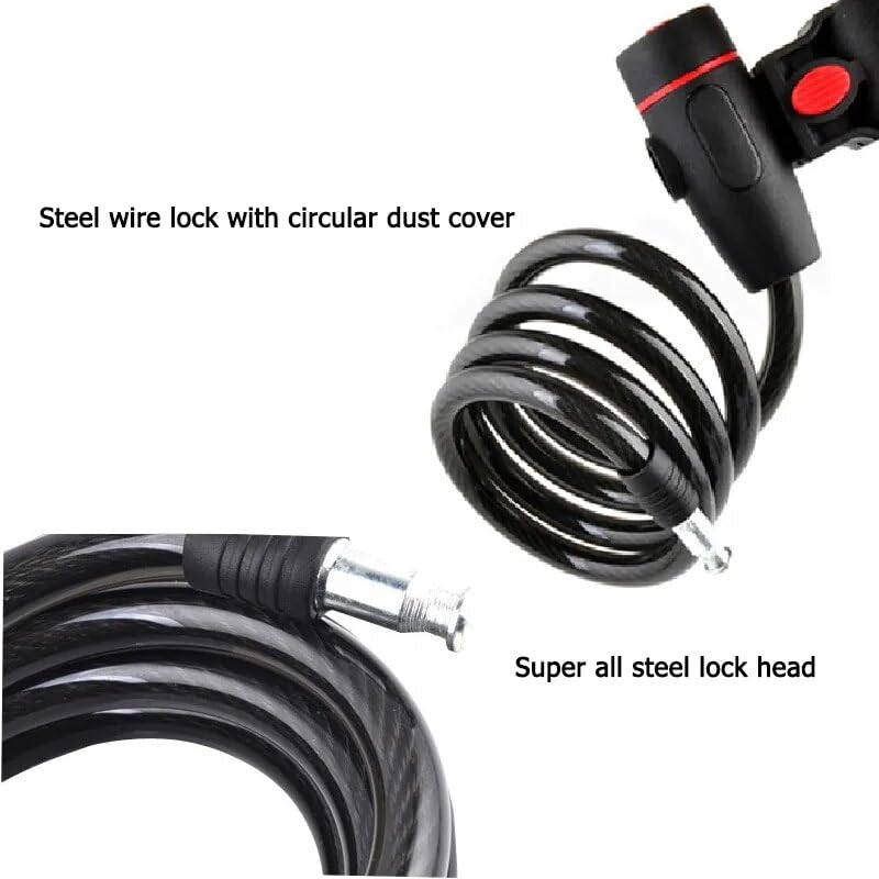 Bike Lock Bicycle Lock, Anti-Theft Road Bike, Steel Wire Chain Lock, Motorcycle Helmet, Folding Safety Padlock Bicycle Lock