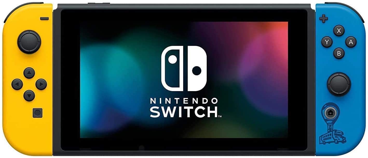 Nintendo Switch Wildcat Bundle - Holiday Family Set Fort nite Special Edition 32GB Console - Yellow and Blue Joy-Con - 6.2" Touchscreen LCD, 2000 V Bucks, TWE 128GB Micro SD Card (Renewed)