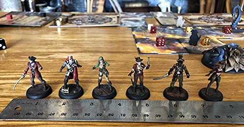 Minion Games MIGDM102 Dead Men Tell No Tales Miniatures Pack, 7 Miniatures, Ages 13+ Cooperative Pirate Strategy Game