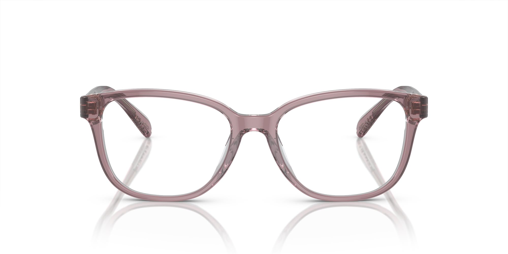 Coach HC6224U Universal Fit Prescription Eyewear Frames, Transparent Rose/Blush/Demo Lens, 53 mm