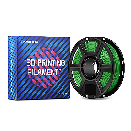 FLASHFORGE D-Series ABS 3D Printer Filament, 1.75mm (Green), 0.5kg Spool (1.1lbs), Guaranteed Fresh, Dimensional Accuracy +/- 0.02mm, Tangle-Free, Fits Most FDM Printers [Risk-Free]