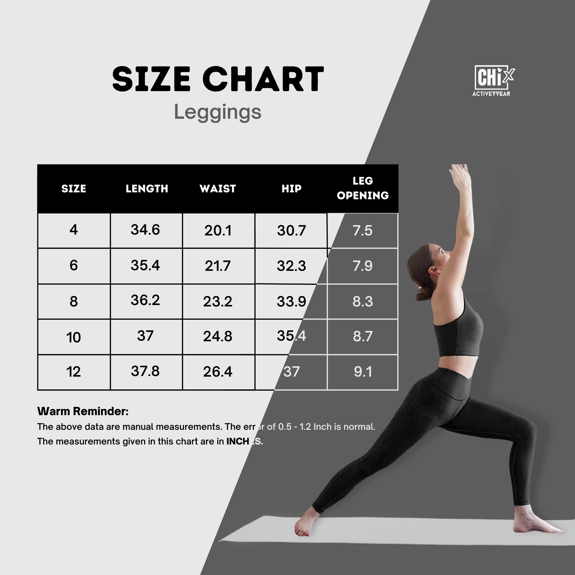 CHi X Cross Waist Butter Soft Leggings for Women - Light Gym Clothing with High Control and Pockets (as1, Numeric, Numeric_6, Regular, Regular, Black)