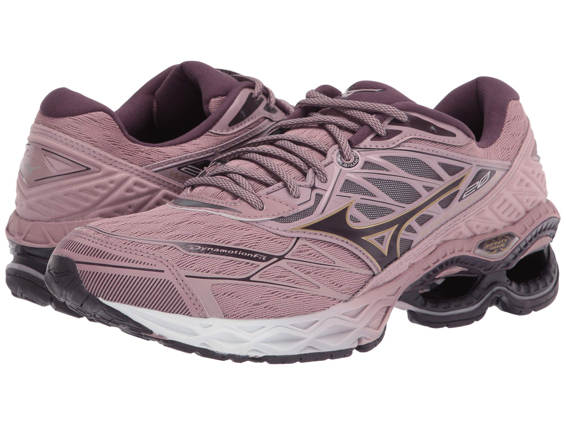 Mizuno Women's Wave Creation 20, Woodrose/Plum Perfect, 9