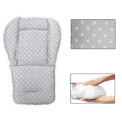 High Chair Cushion, High Chair Pad/seat Cushion/Baby High Chair Cushion,Soft and Comfortable,Light and Breathable,Make The Baby More Comfortable (Gray Background Stars Pattern)