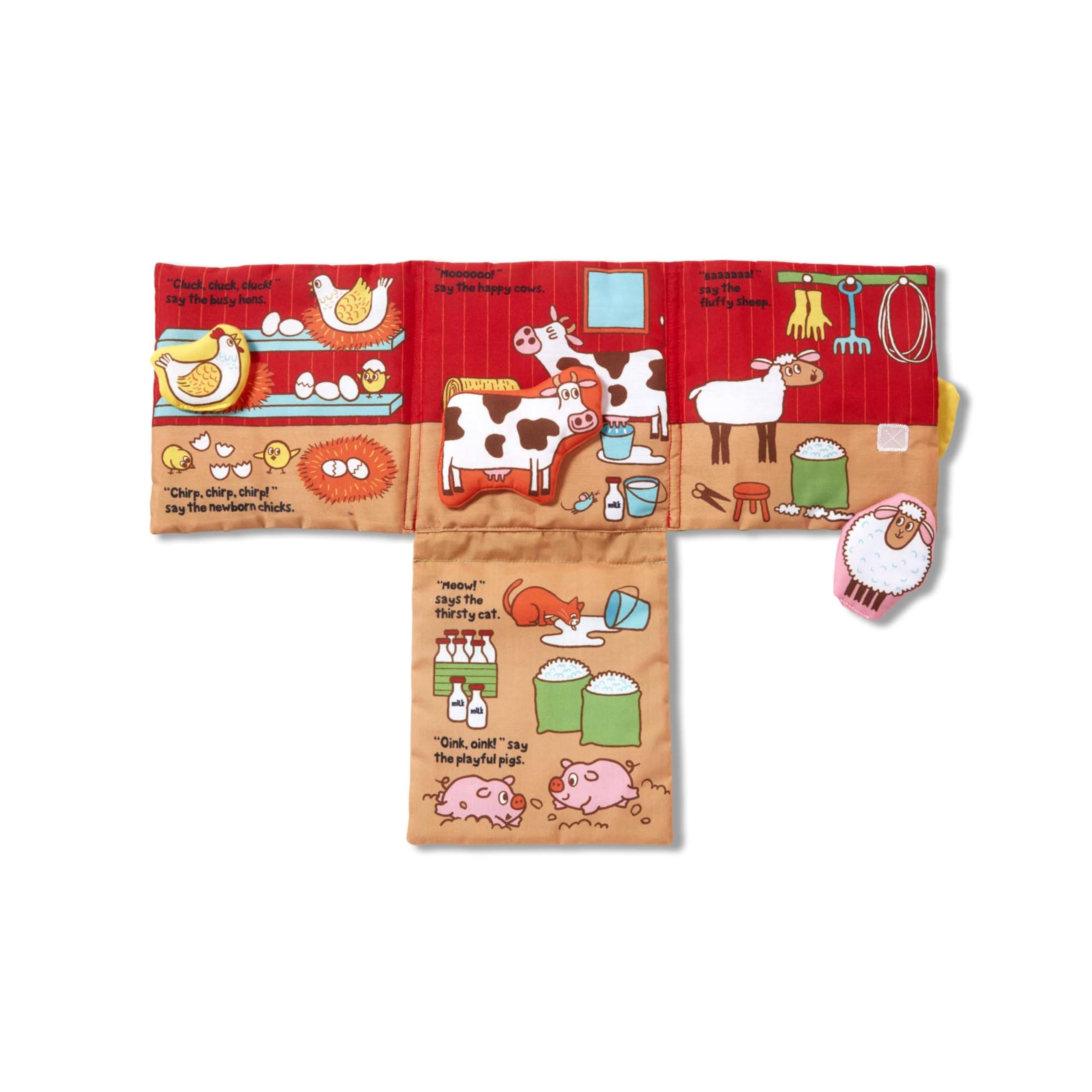 Melissa & Doug K’s Kids On The Farm 8-Page Soft Activity Book for Babies and Toddlers