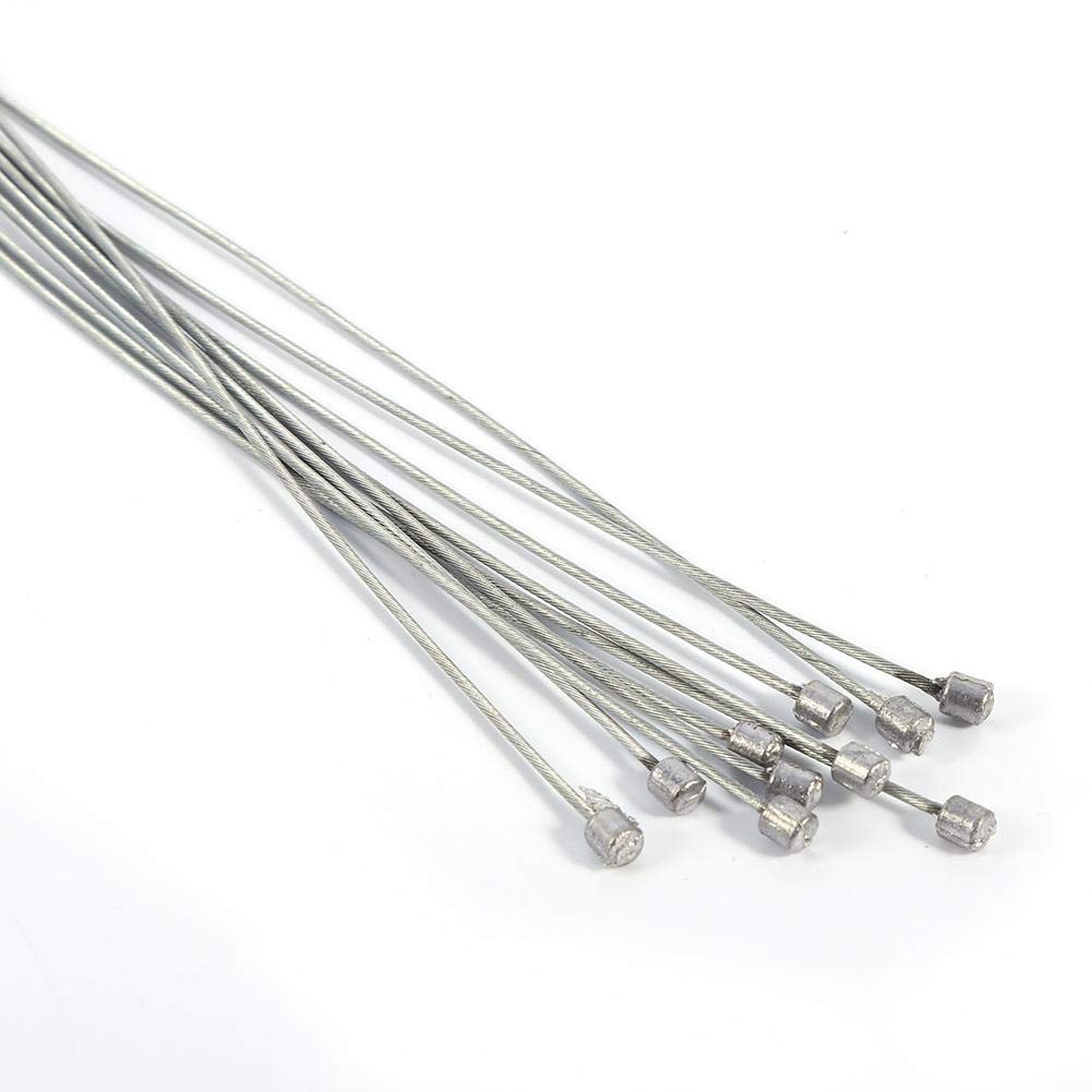 Bike Shifter Cable 10pcs, Derailleur Cable, Road Shift Cable Set, Braking Line Wire Repair Replacement Accessory for Mountain Bike Road Bike